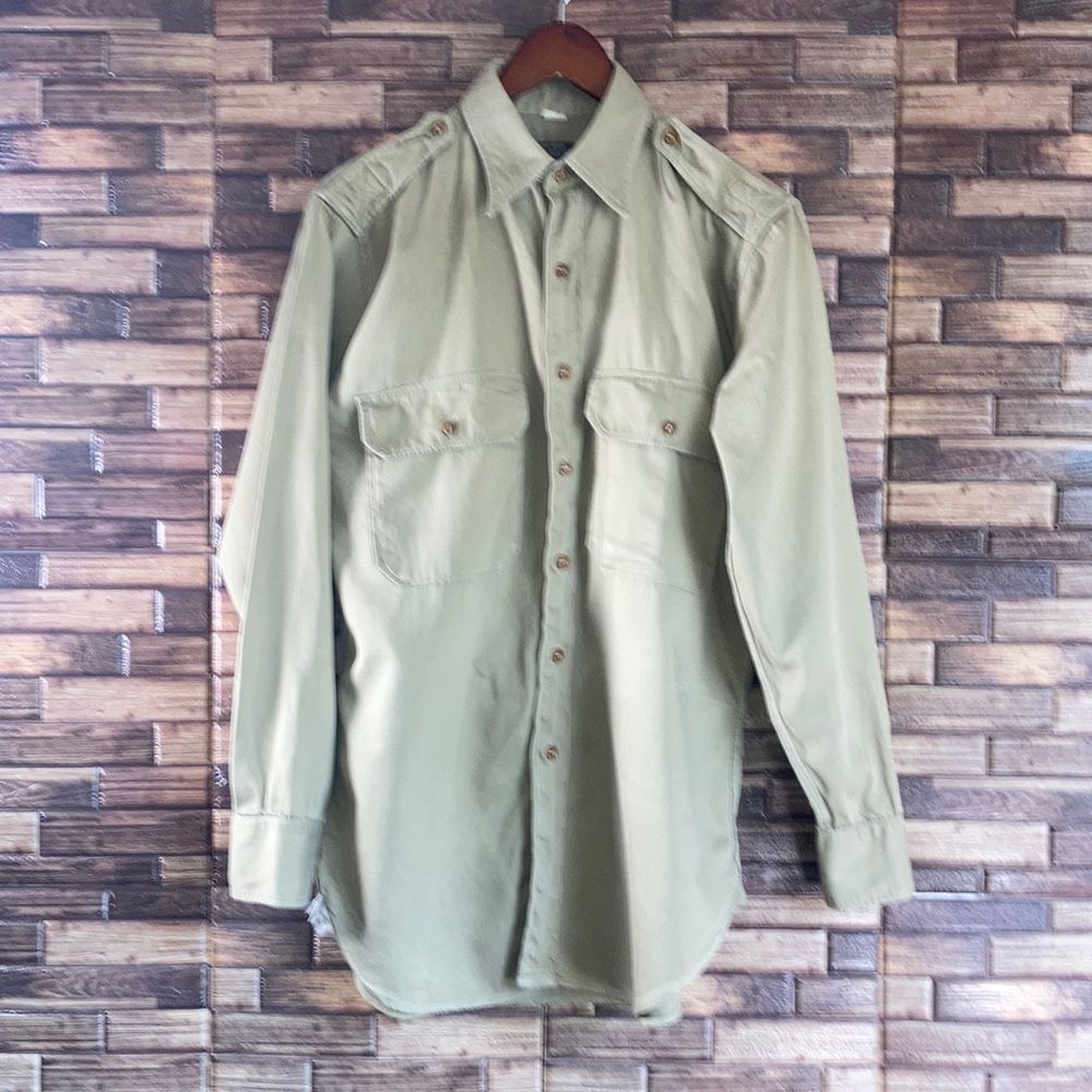 Vintage 1940s Ww2 Regulation Army Officers Shirt Size… - Gem